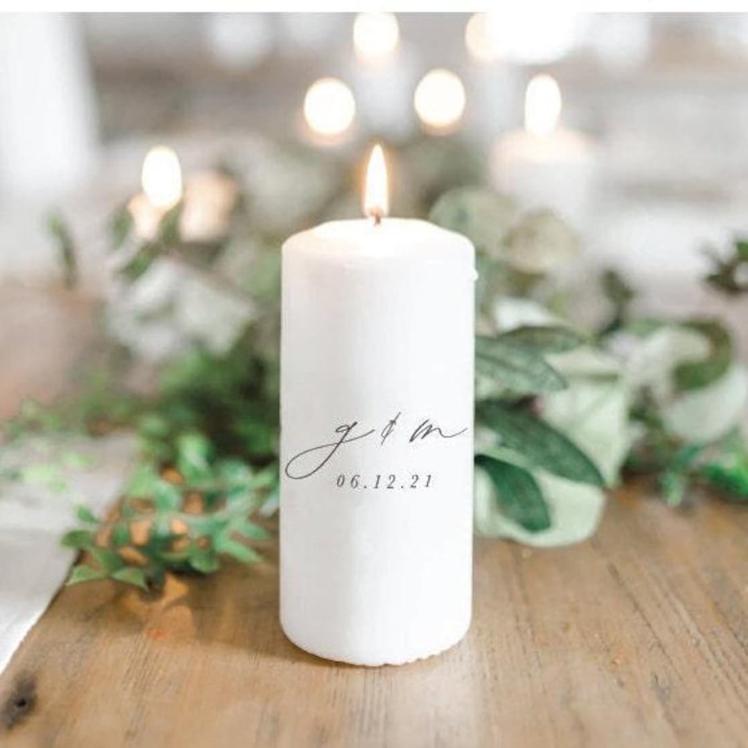 Personalized Candles - Personalized Initials & Special Date | Newlywed ...