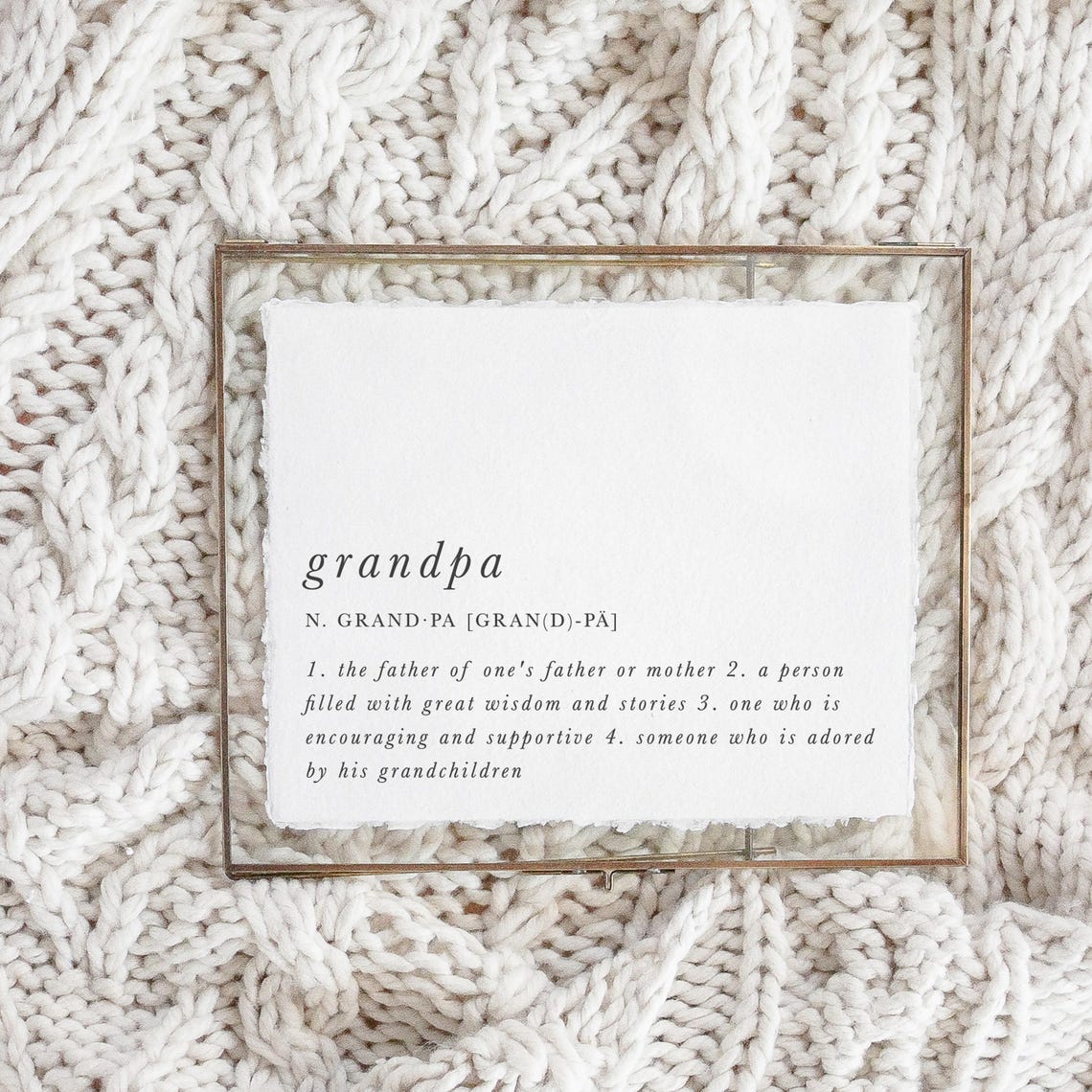 Glass Table Frames & Cards - Grandpa Definition | Father's Day Gift ...