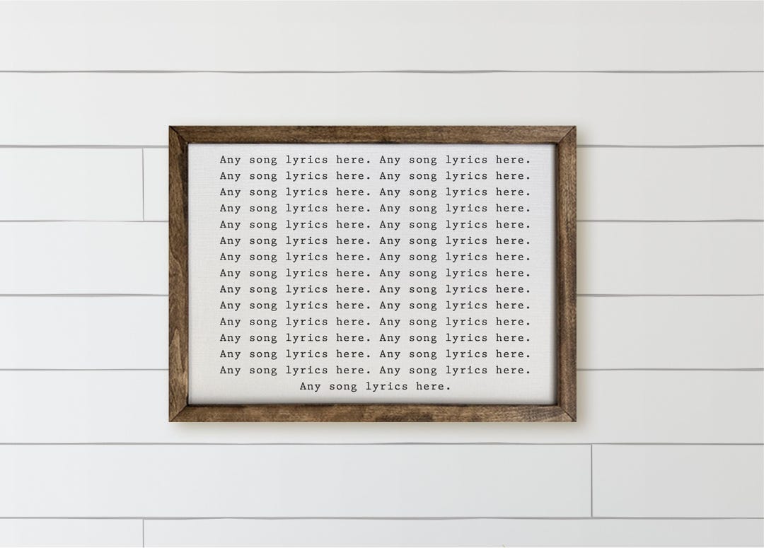 Personalized Wooden Frames - Personalized Song Lyrics | Wedding Gift ...