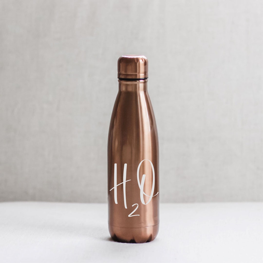 Metallic Water Bottle - H2O, Water Bottle, Stainless Steel, Vacuum ...