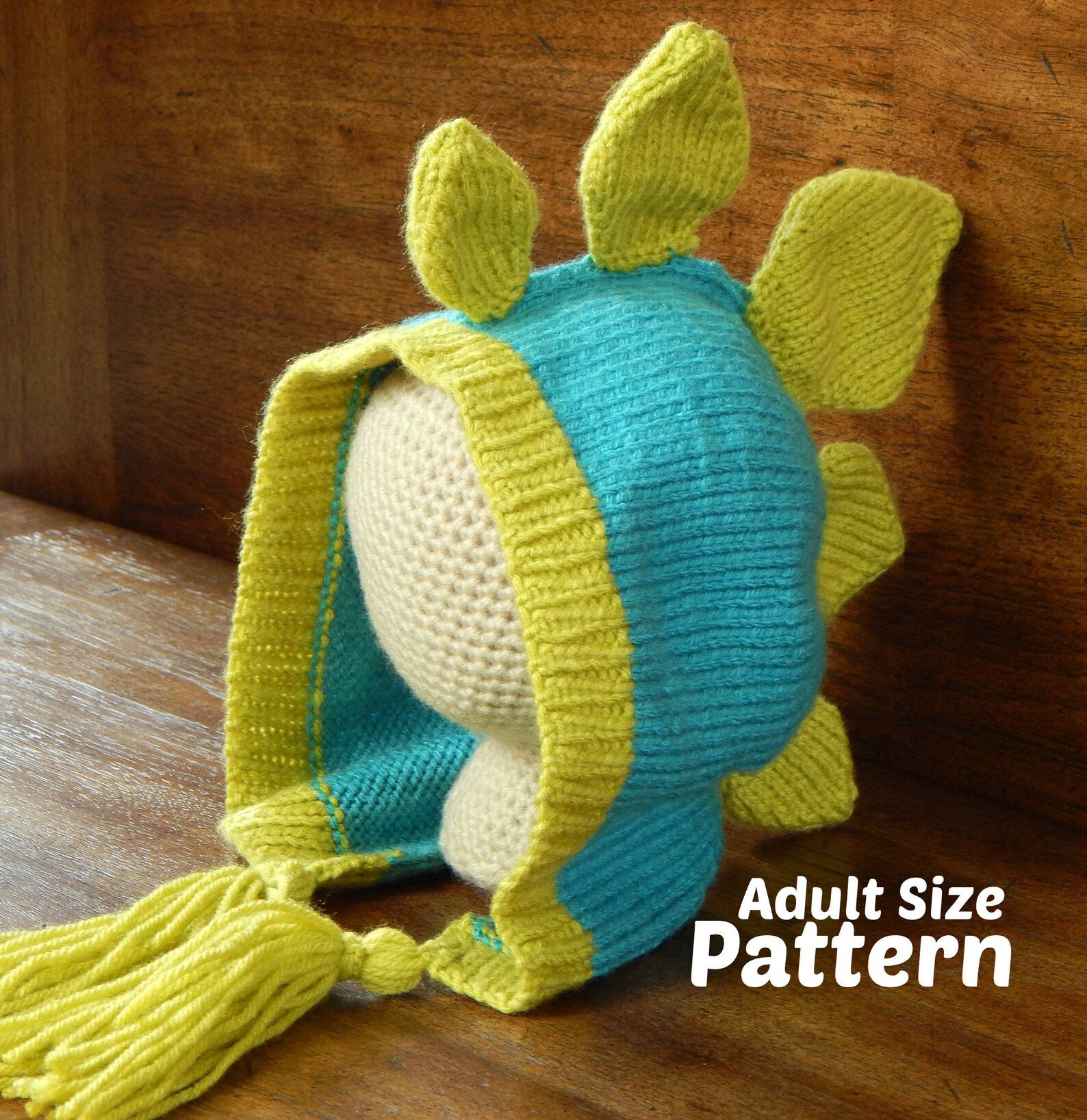 Adult Knit Dinosaur Hat - Stegosaurus Pattern : Knitting Pattern, Knit ...