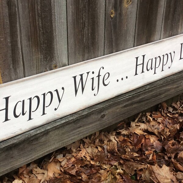 Happy Wife Sign - Etsy