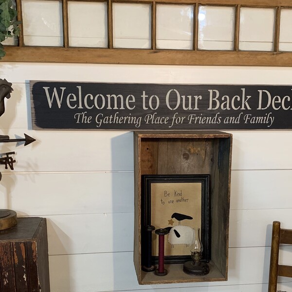 Welcome to the Deck Sign - Etsy