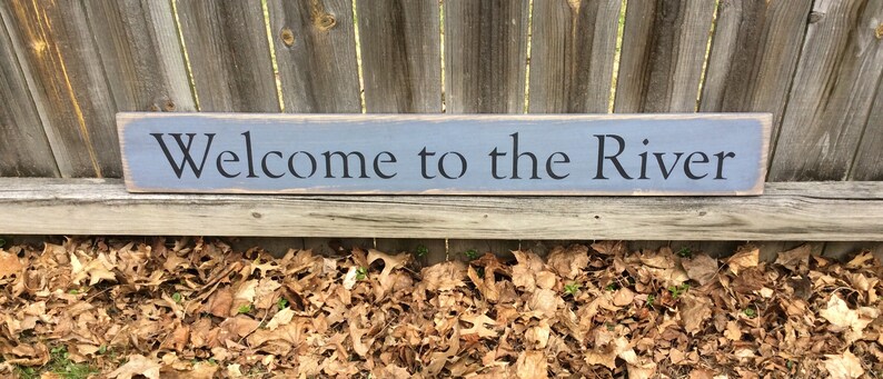 S-271 Handmade Wood Long Sign With Saying. Welcome to - Etsy