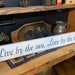 S 209 Handmade , Wooden, Long Sign. live the Simple Life. 33 X 5 1/2 X ...
