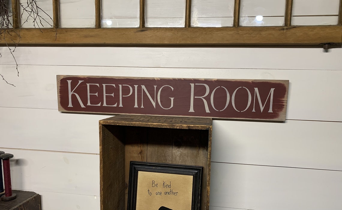 Handmade "keeping Room" Wood Sign, Distressed or Fully Painted Finish ...