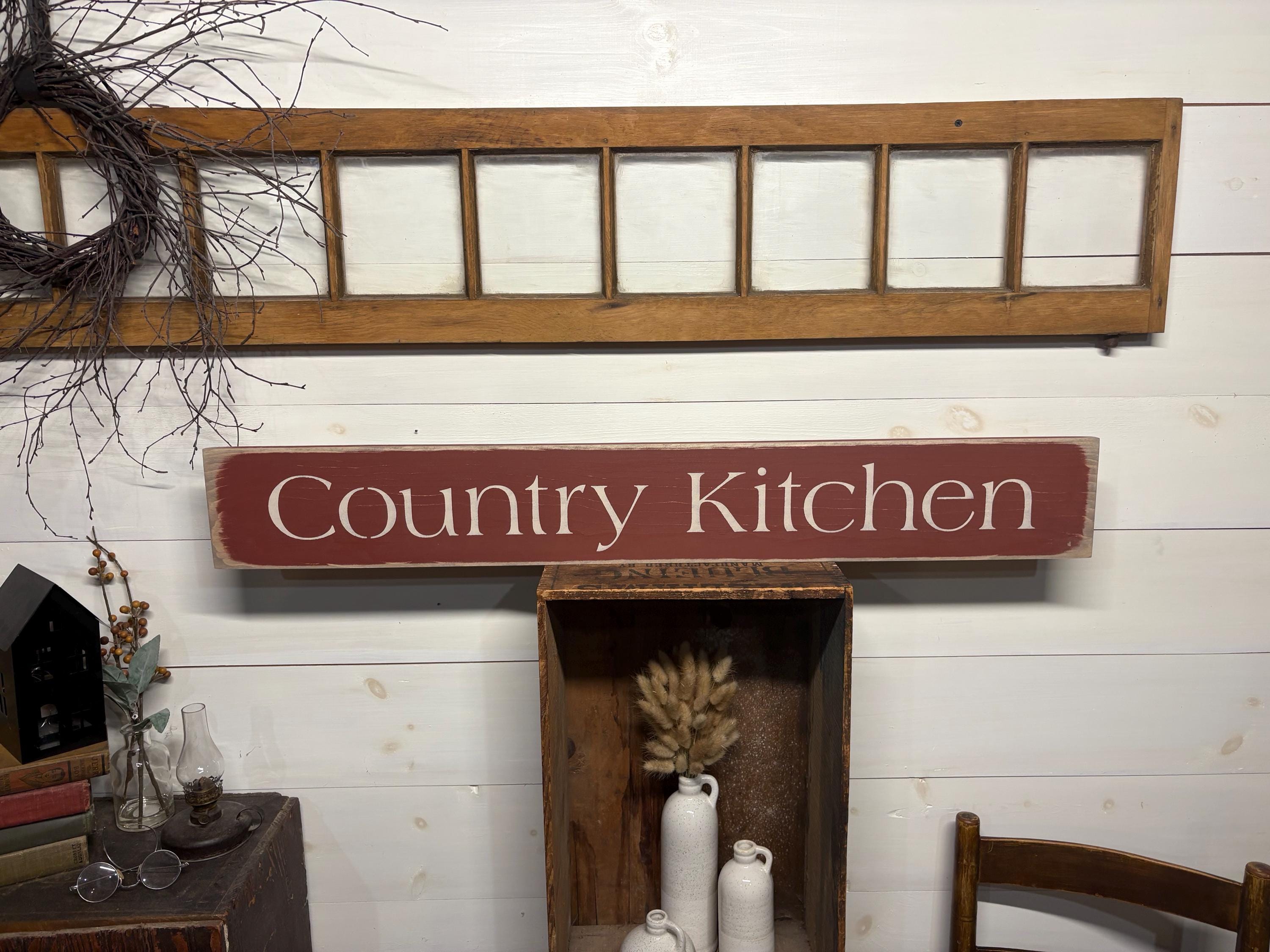 Handmade Country Kitchen Wooden Sign, Farmhouse Decor (40" X 5.5 ...