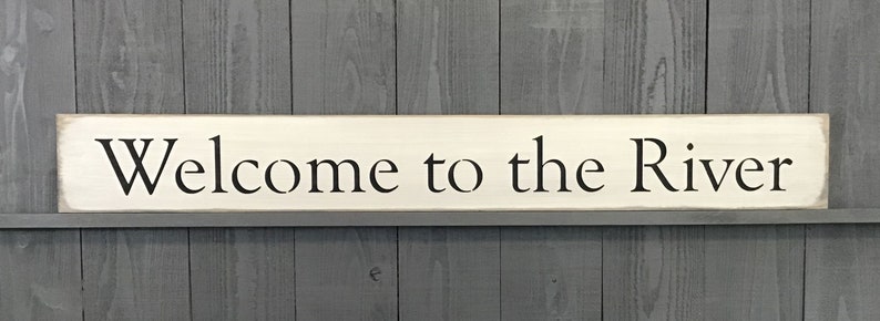 S-271 Handmade Wood Long Sign With Saying. Welcome to - Etsy