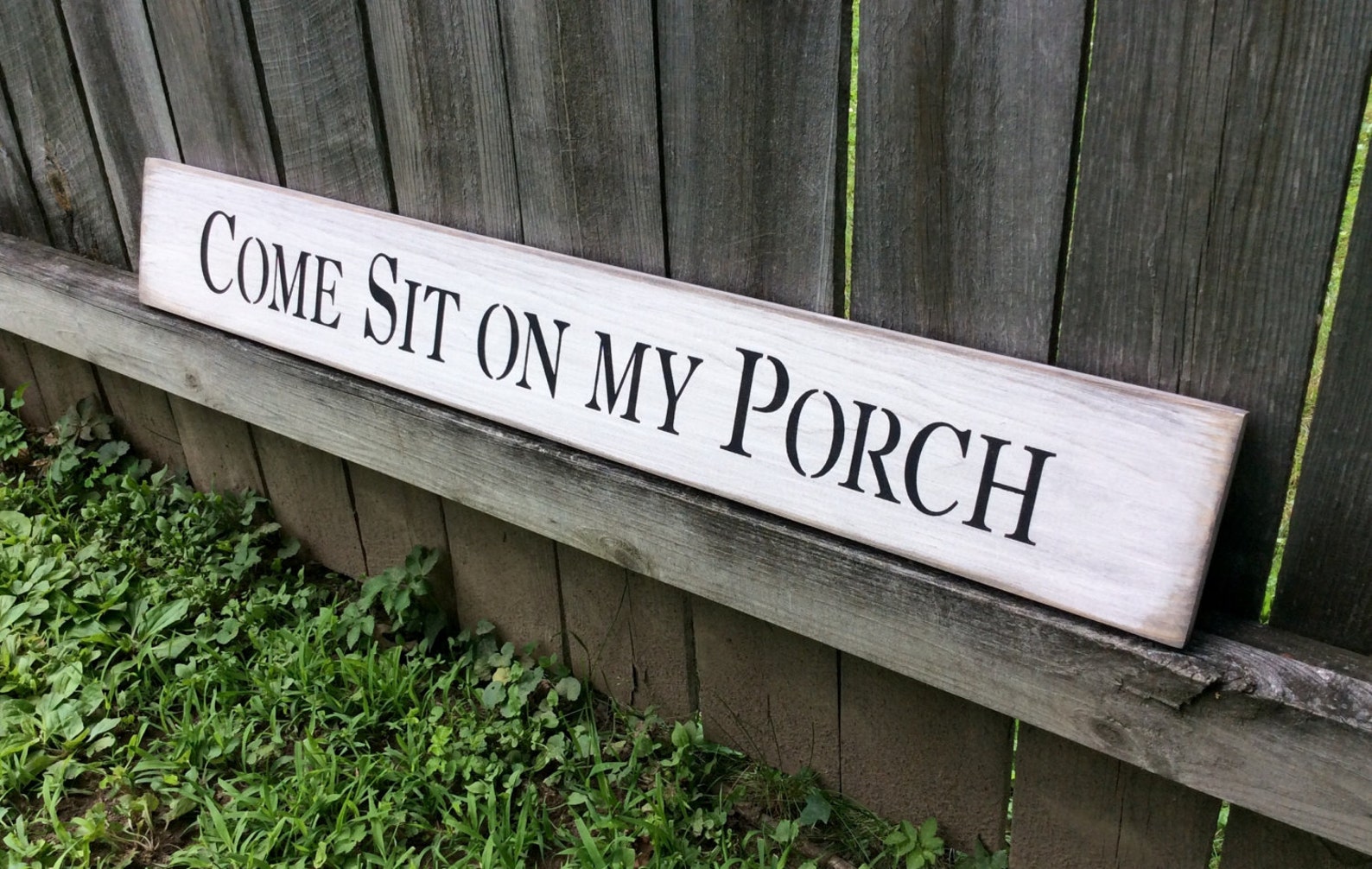 S-137 Wooden Handmade Long Sign. Come Sit on my | Etsy