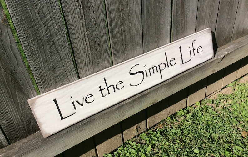 S209 Handmade Wooden Long Sign. live the Simple - Etsy