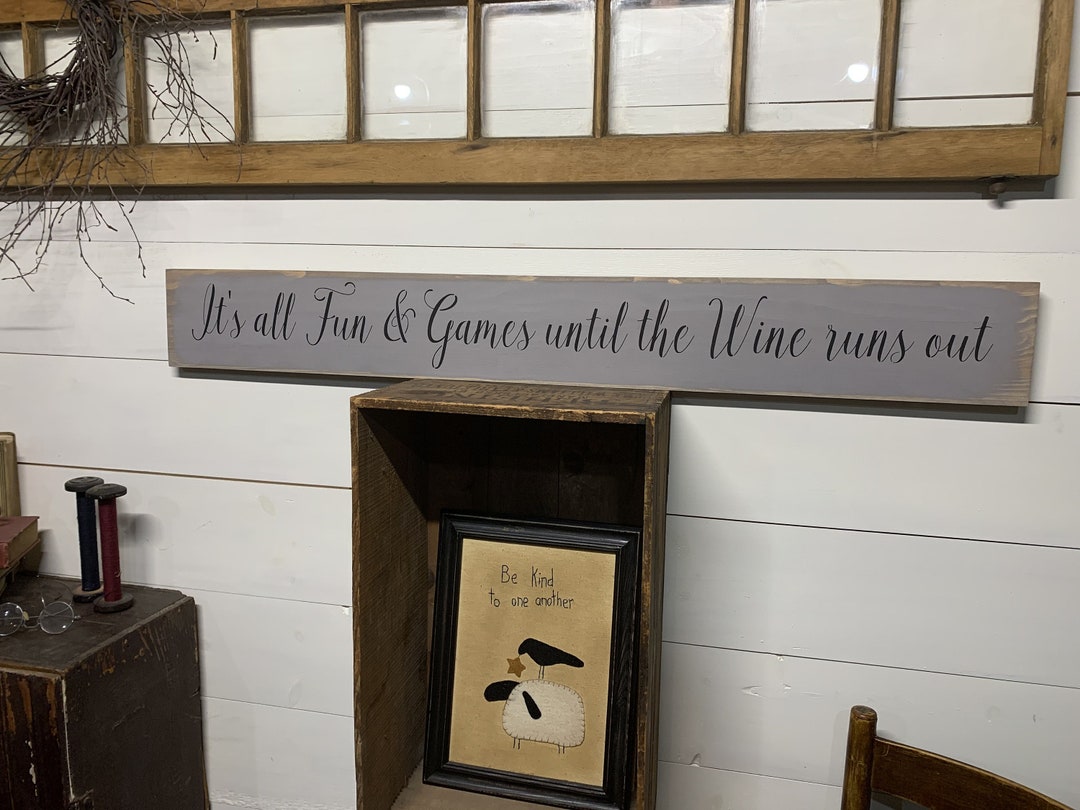 S-358 Handmade Wood Long Sign With Saying. it's - Etsy
