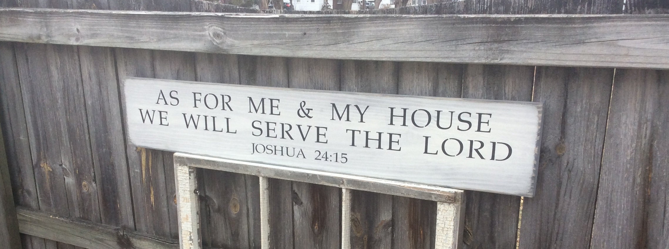 S-843 Handmade Wood Long Sign as for Me & My House We | Etsy