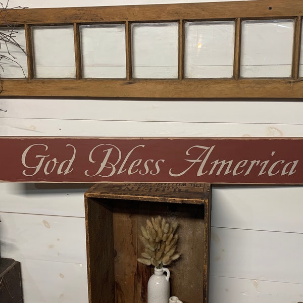 God Bless America Sign - Etsy