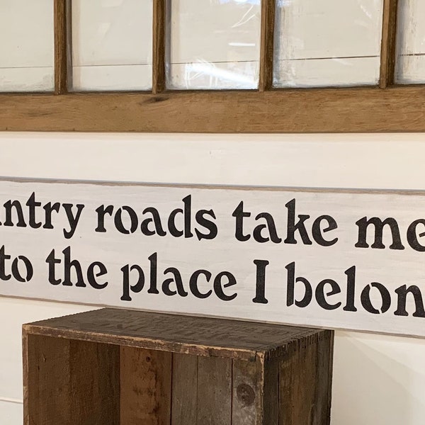 Country Road Sign - Etsy