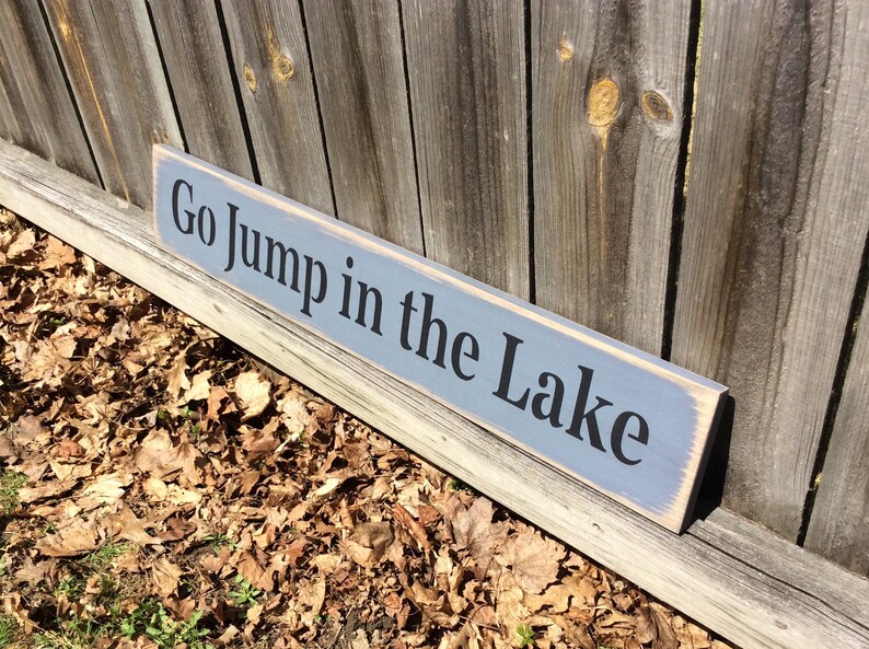 S-255 Handmade Wooden Long Sign With Sayings. go Jump - Etsy