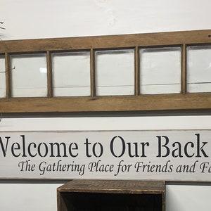 S 805 Handmade, Wood, Long Sign. "welcome to Our Back Deck the ...