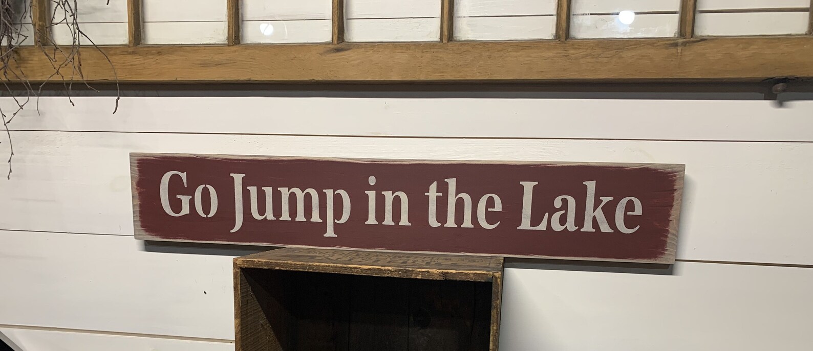 S-255 Handmade Wooden Long Sign With Sayings. go Jump | Etsy