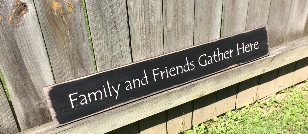 S160 Wooden Handmade Long Sign. family and Friends - Etsy