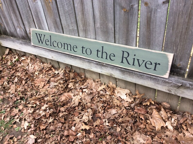S-271 Handmade Wood Long Sign With Saying. Welcome to - Etsy