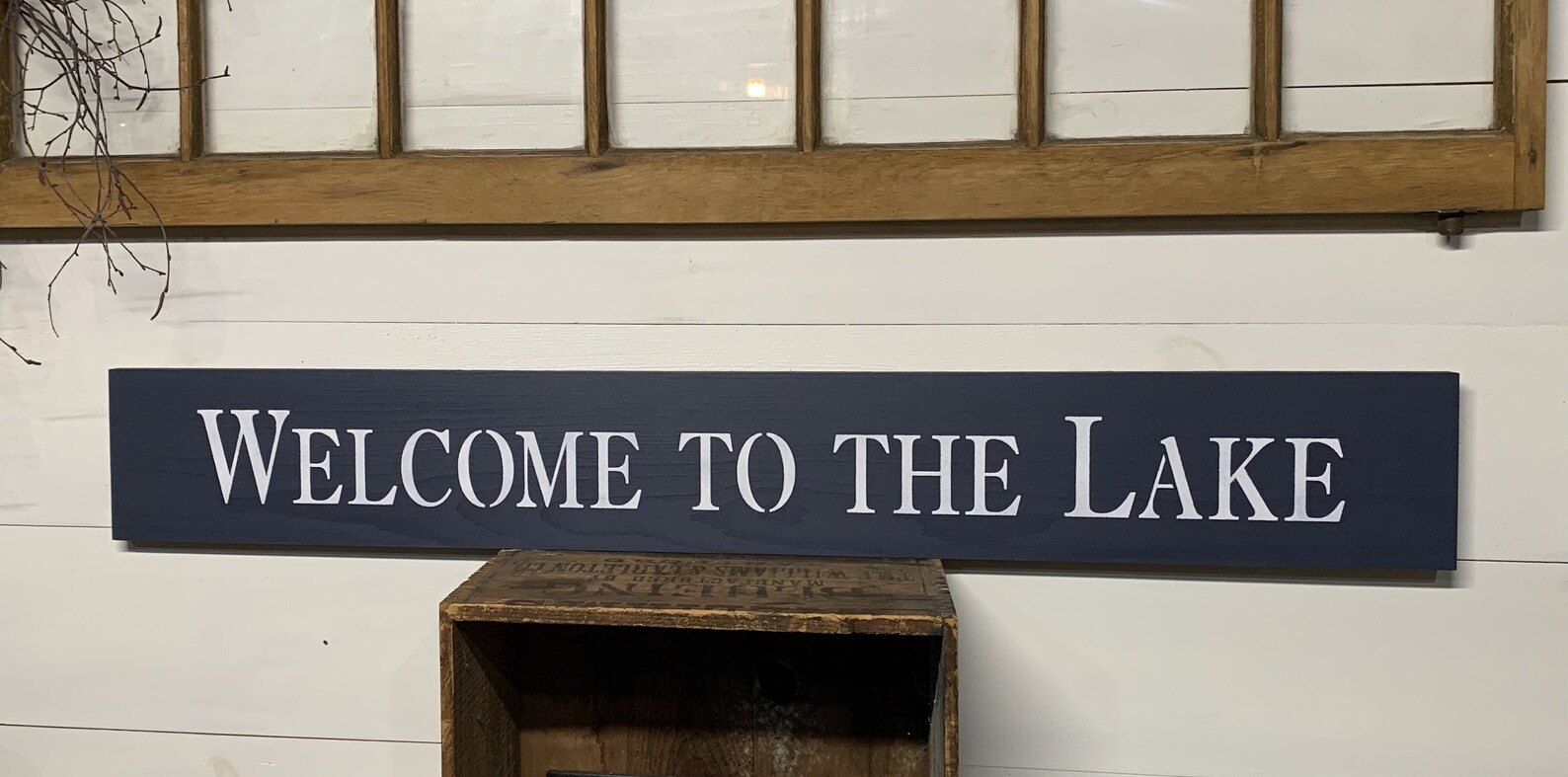 S140 Wooden Handmade Antiqued Long Sign. welcome to - Etsy