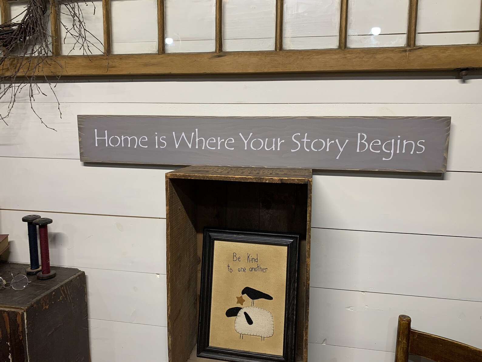 S-193 Wooden Handmade Long Sign. Home is Where Your | Etsy