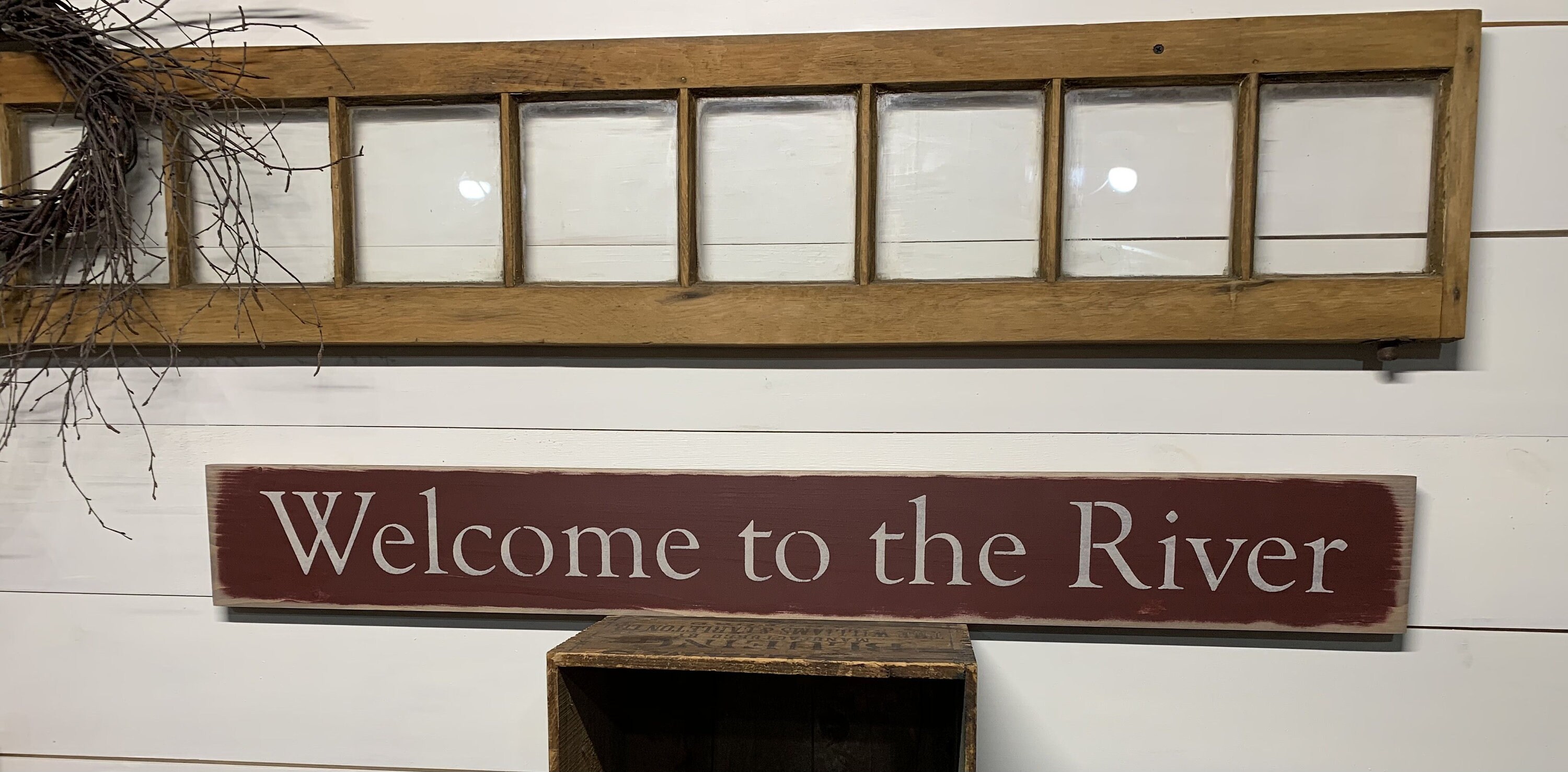 S-271 Handmade Wood Long Sign With Saying. Welcome to | Etsy