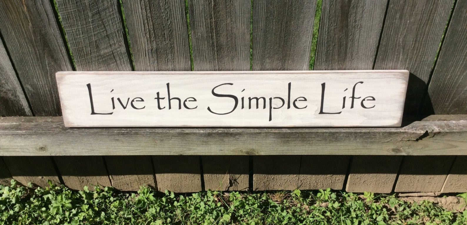 S209 Handmade Wooden Long Sign. live the Simple - Etsy