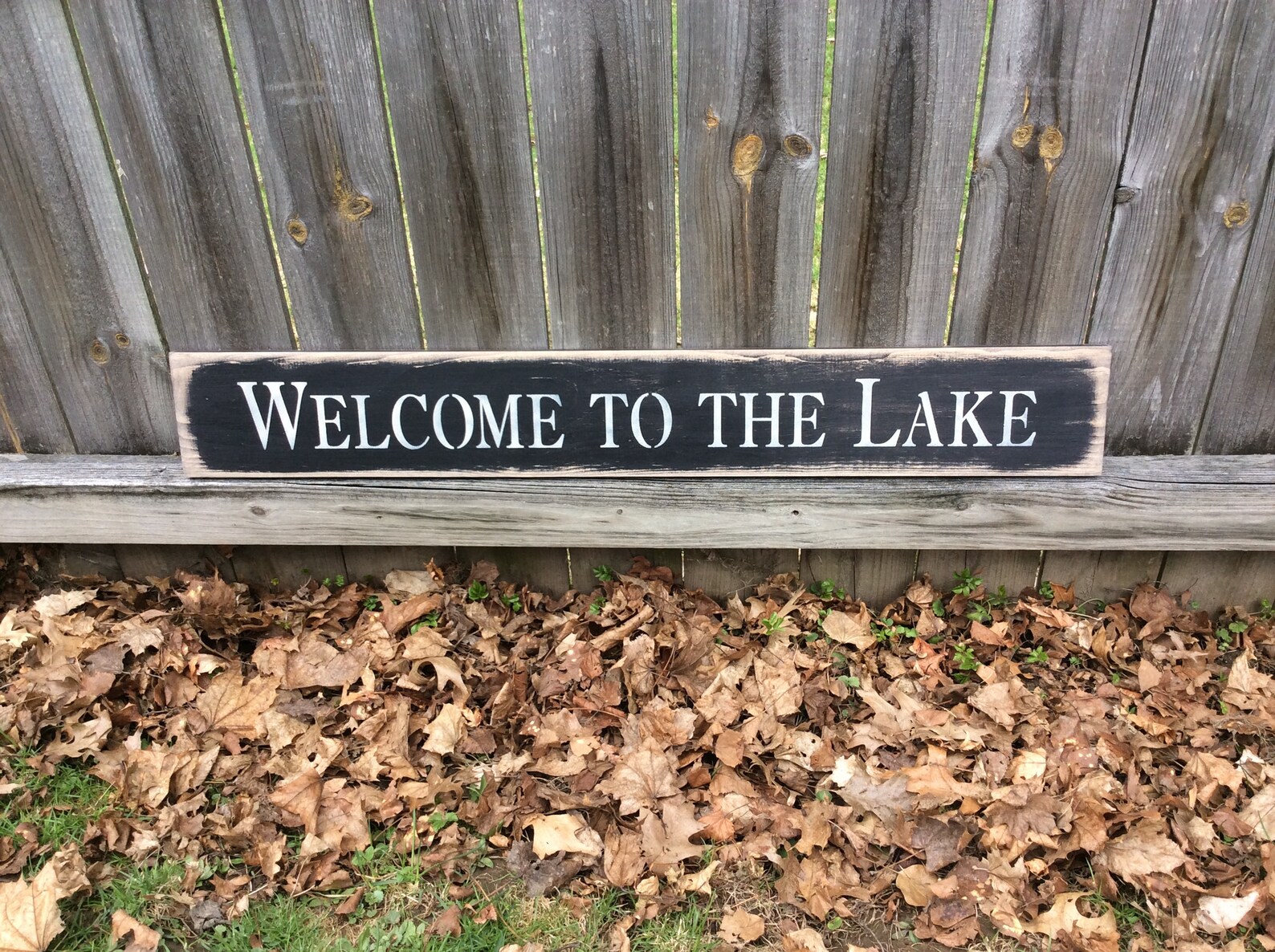 S140 Wooden Handmade Antiqued Long Sign. welcome to | Etsy