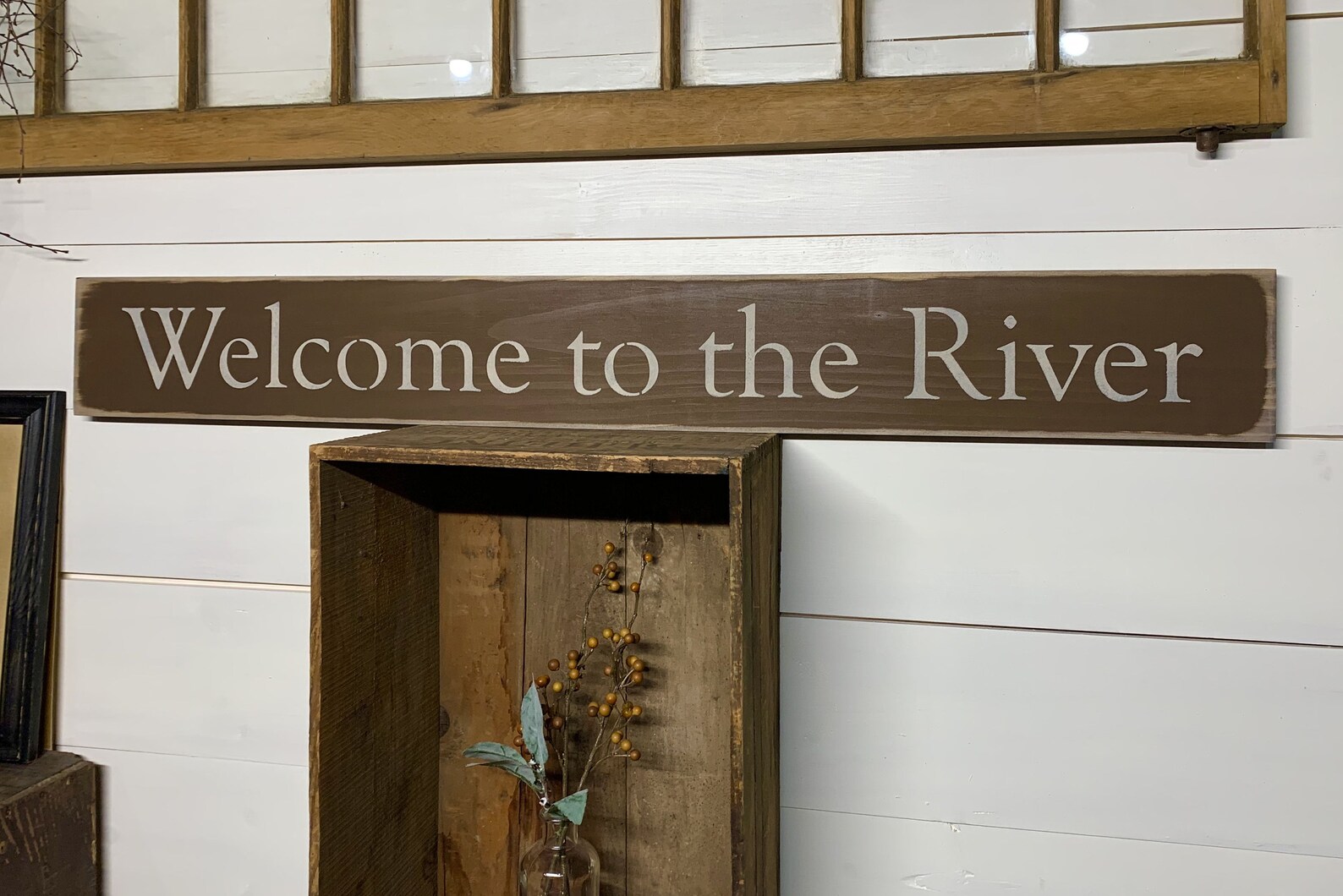 S-271 Handmade Wood Long Sign With Saying. Welcome to - Etsy