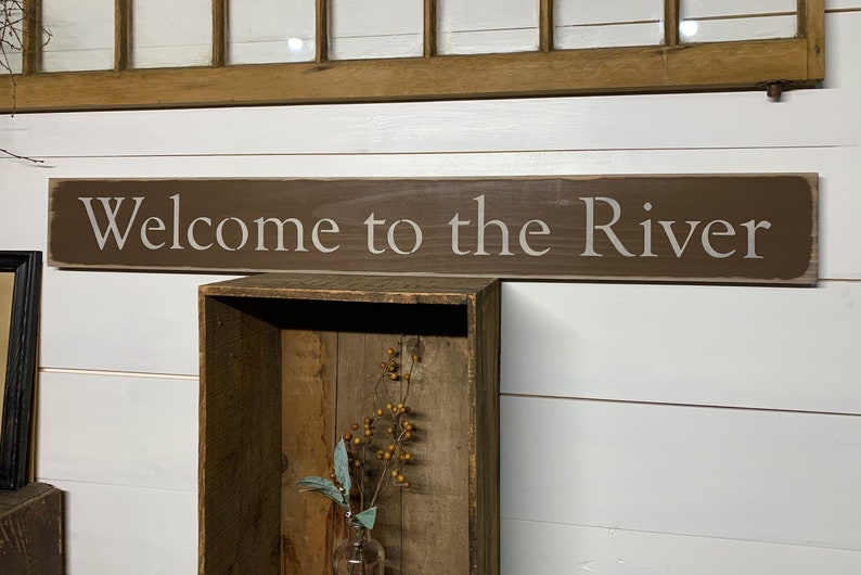 S-271 Handmade Wood Long Sign With Saying. Welcome to - Etsy