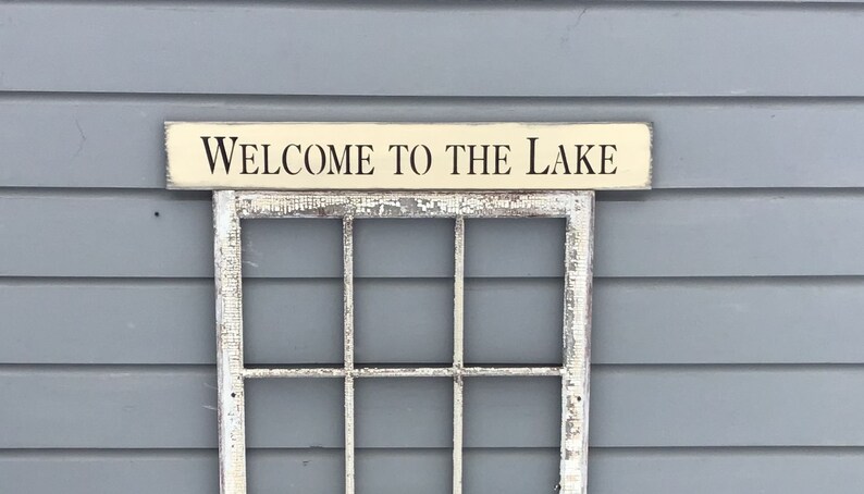 S140 Wooden Handmade Antiqued Long Sign. welcome to | Etsy