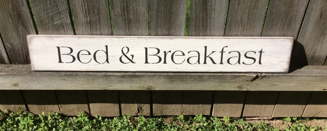 S162 Wooden Handmade Long Sign. bed & Breakfast. | Etsy
