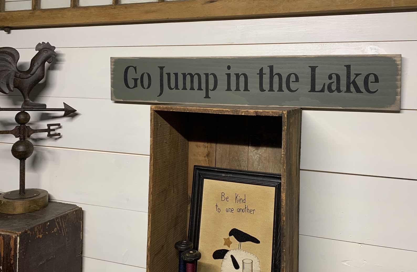 S-255 Handmade Wooden Long Sign With Sayings. go Jump | Etsy