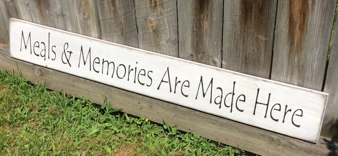 S-296 Handmade Wood Long Sign with saying.Meals and | Etsy