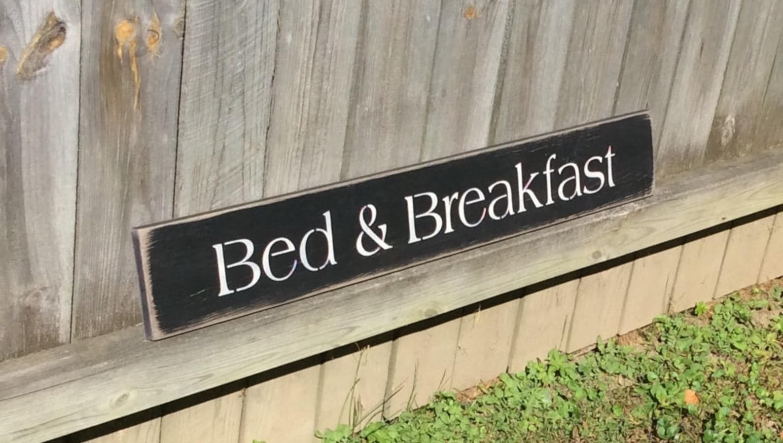 S162 Wooden Handmade Long Sign. bed & Breakfast. | Etsy