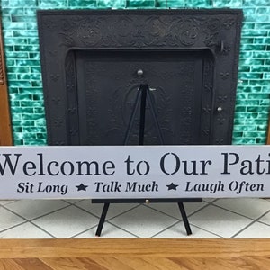 S-807 Handmade Wood Long Sign Welcome to Our Patio Sit | Etsy
