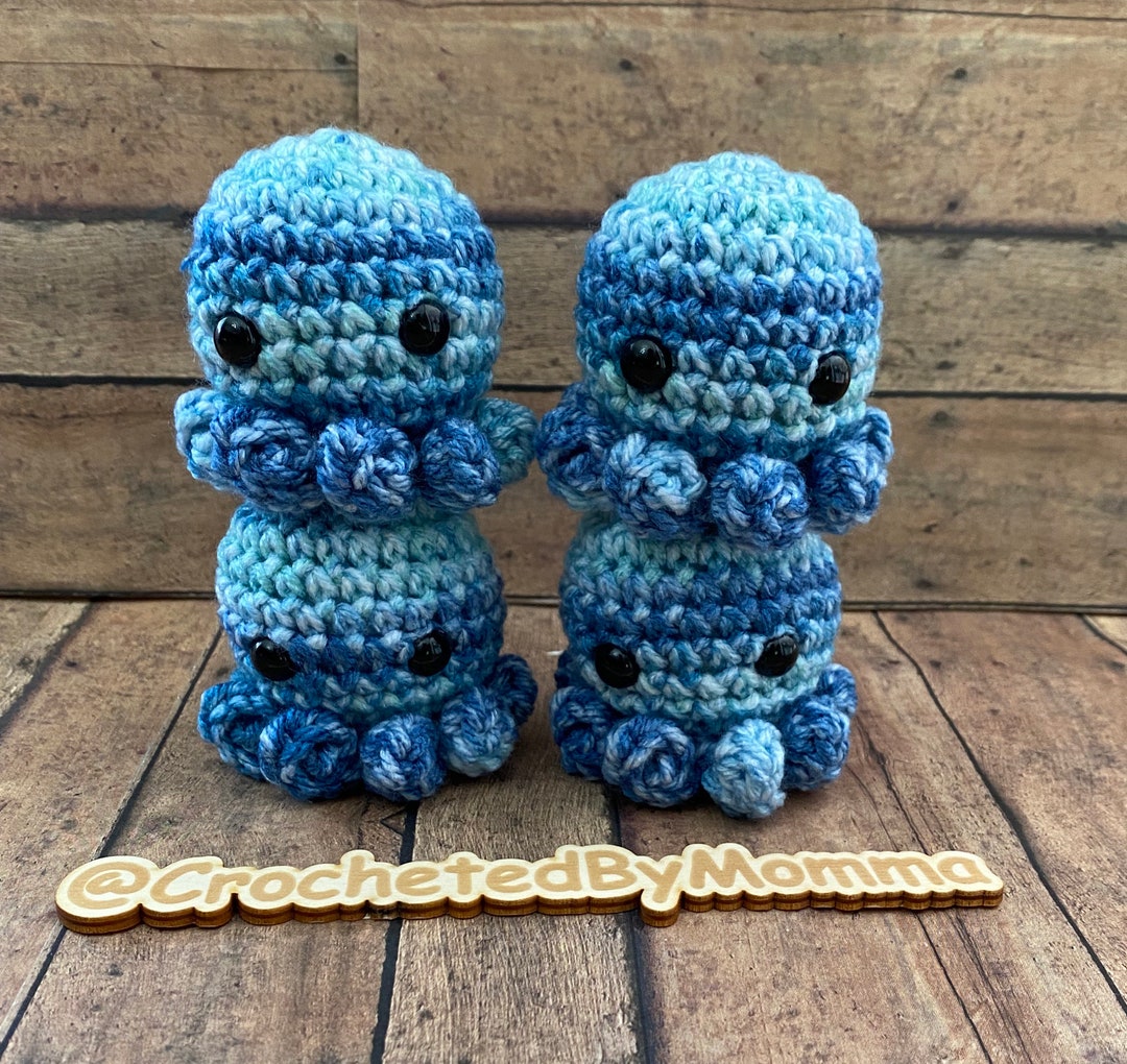 Crochet Pocket Octopus Pocket Octo Mini Octopus Amigurumi Octo Stuffy ...