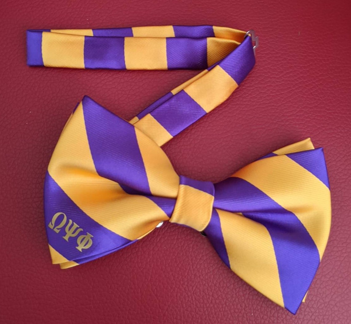 Striped Omega Pre-tied Bow Tie Inspired by Omega Psi Phi - Etsy