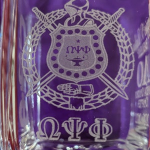Personalized Glass Decanter for Omega Psi Phi Fraternity, Inc. - Etsy