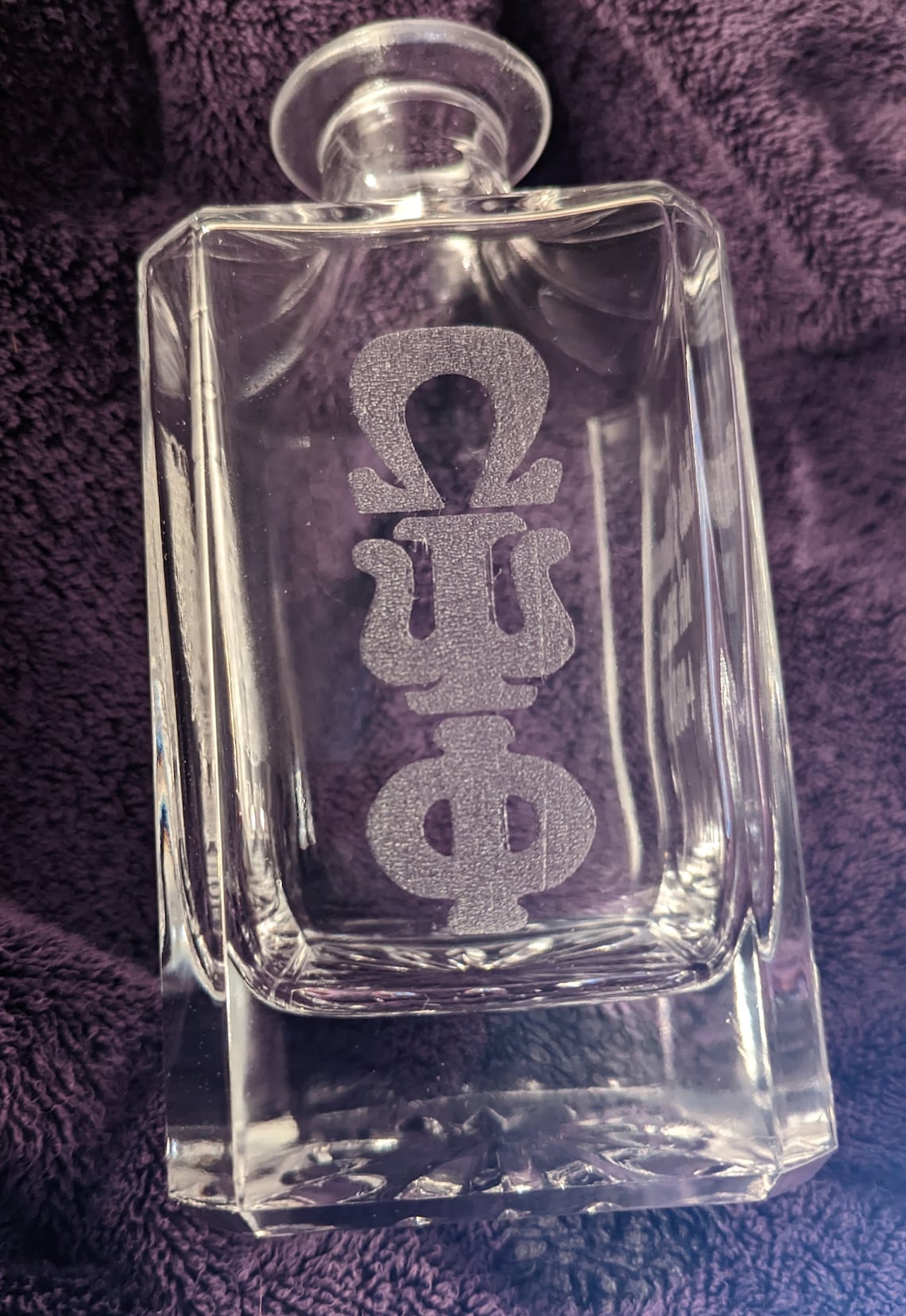 Personalized Glass Decanter for Omega Psi Phi Fraternity, Inc. - Etsy
