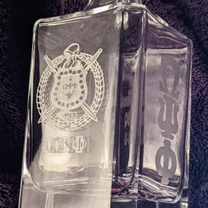 Personalized Glass Decanter for Omega Psi Phi Fraternity, Inc. - Etsy