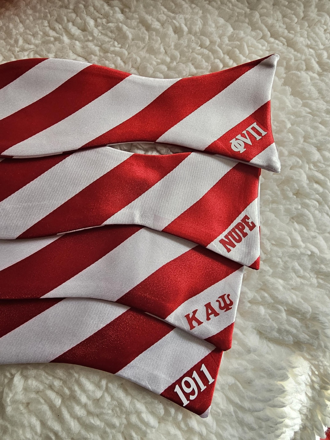 Freestyle Kappa Red & White Striped Self-tie Bow Tie for Kappa Alpha ...