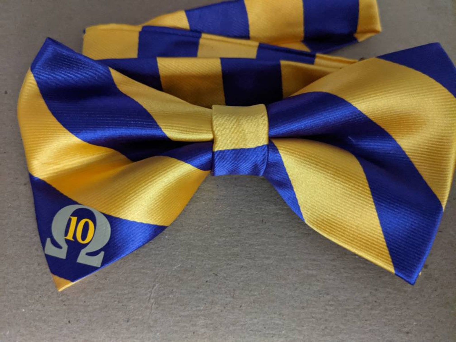 Striped Omega Pre-tied Bow Tie Inspired by Omega Psi Phi - Etsy