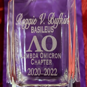 Personalized Glass Decanter for Omega Psi Phi Fraternity, Inc. - Etsy