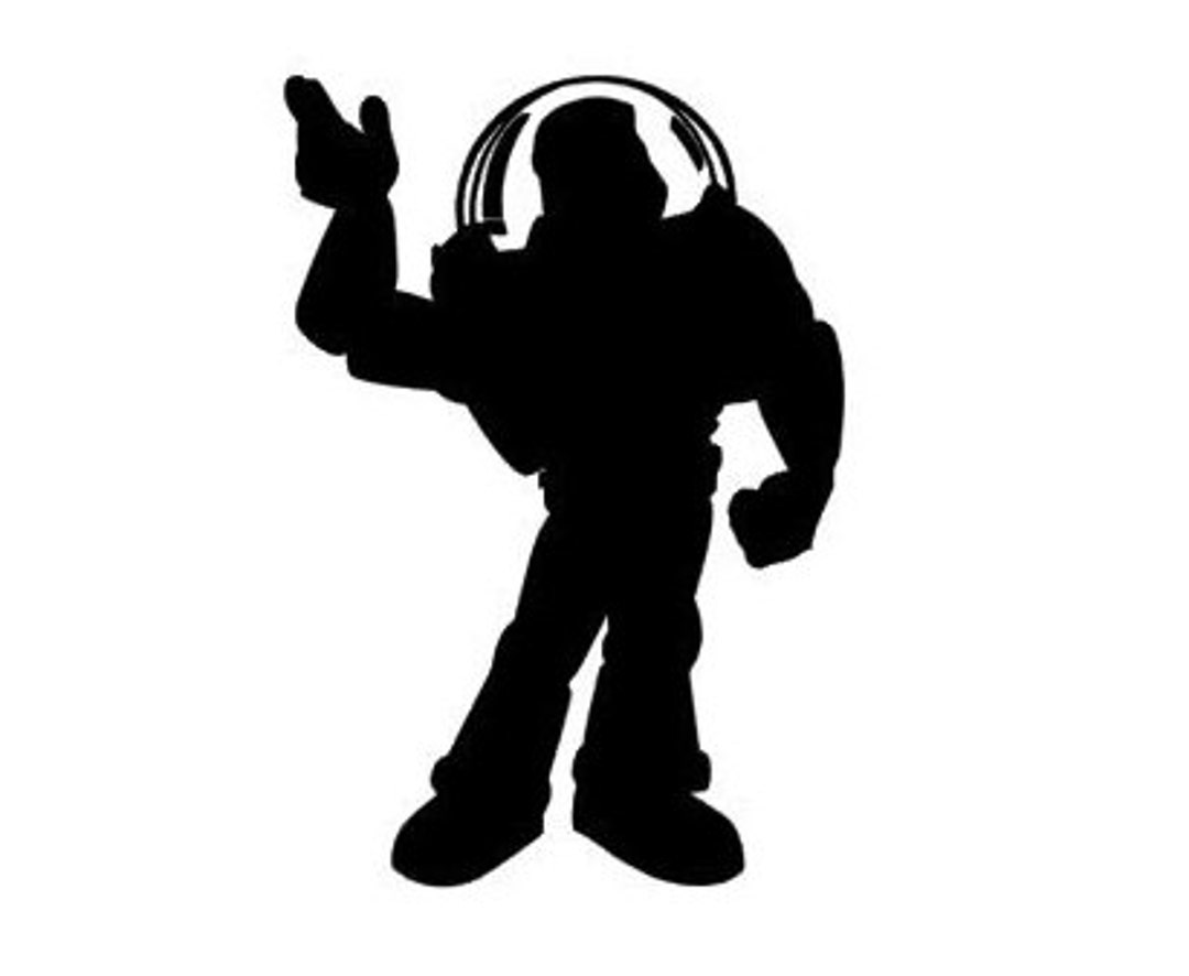 Buzz Lightyear From Toy Story Silhouette Vinyl Decal Black, Red, Silver ...