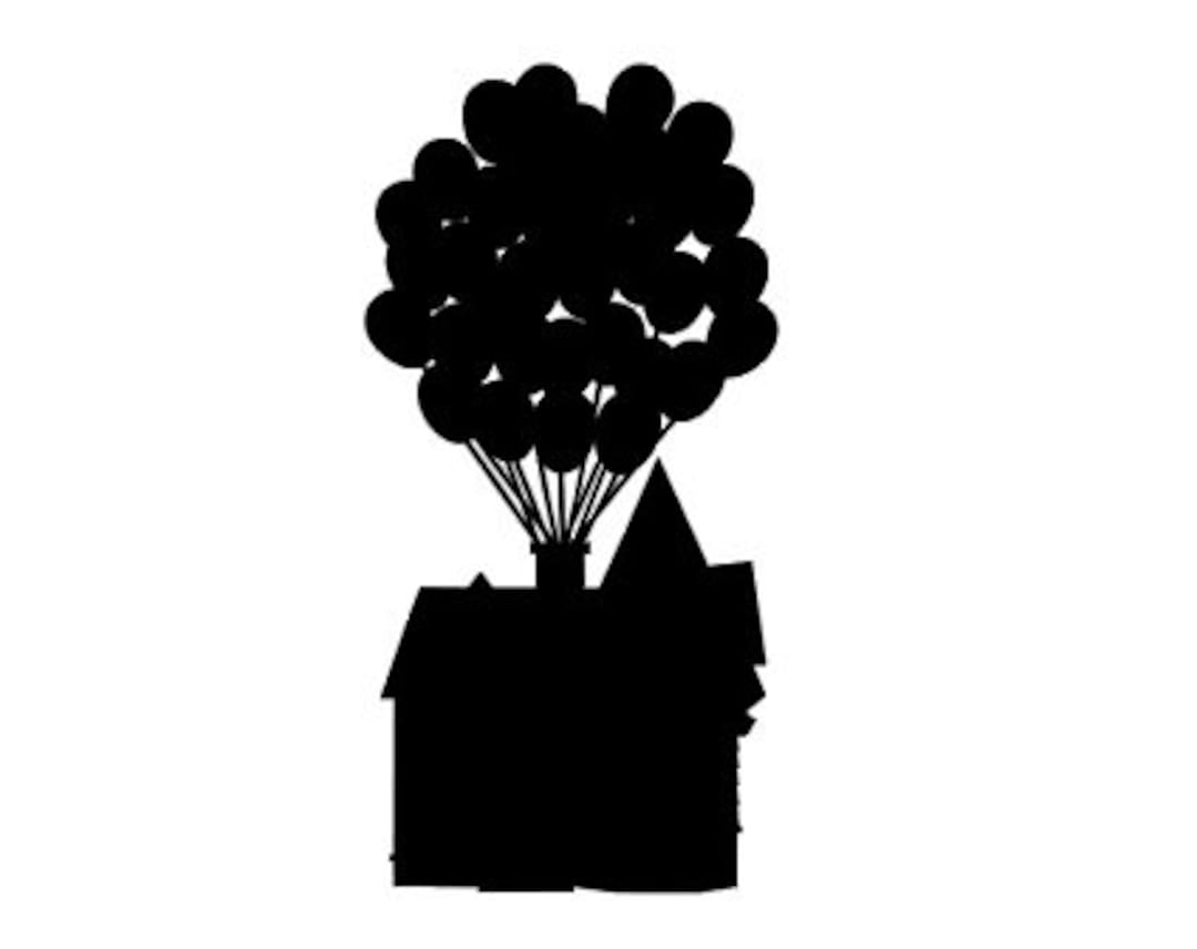 Up Pixar House Black And White