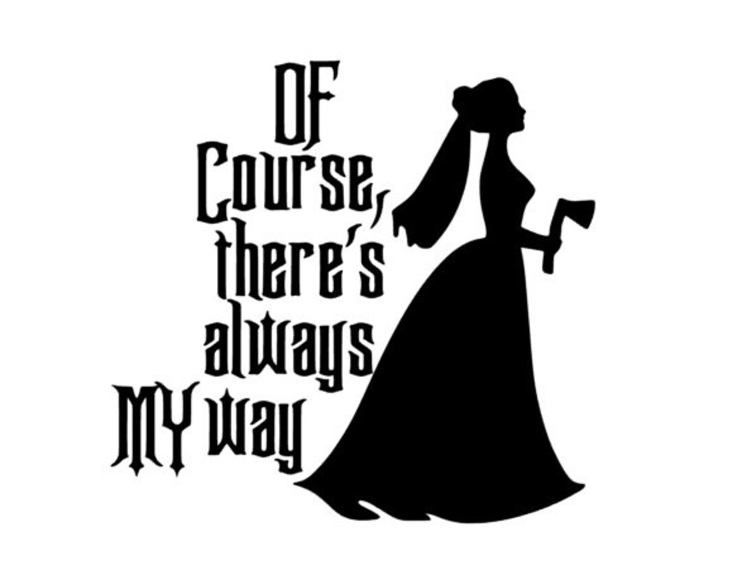 Haunted Mansion Bride Vinyl Decal Black, Red, Silver, White Disney - Etsy
