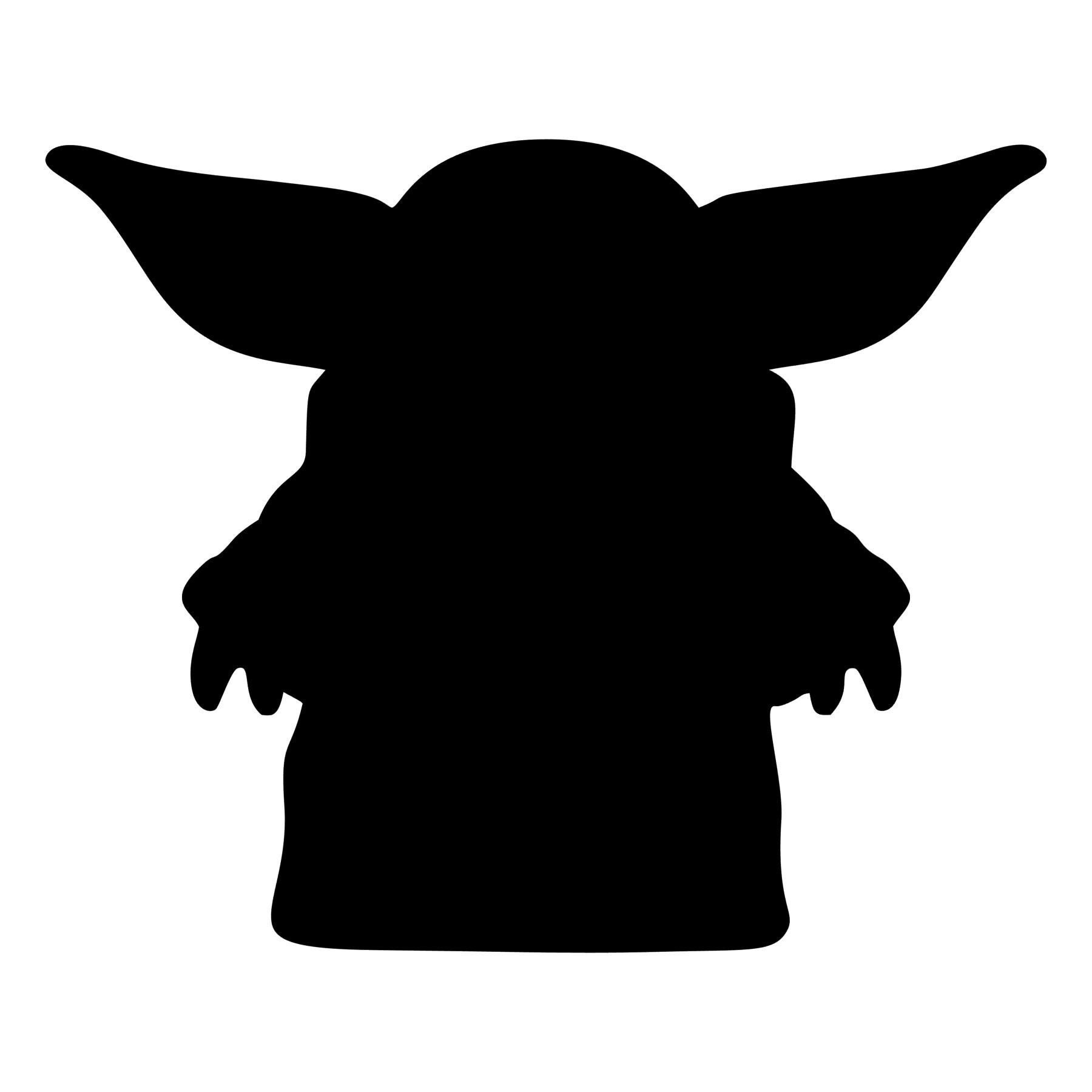 Mandalorian Grogu Baby Yoda Vinyl Decal Silhouette- Black, Red, Silver ...