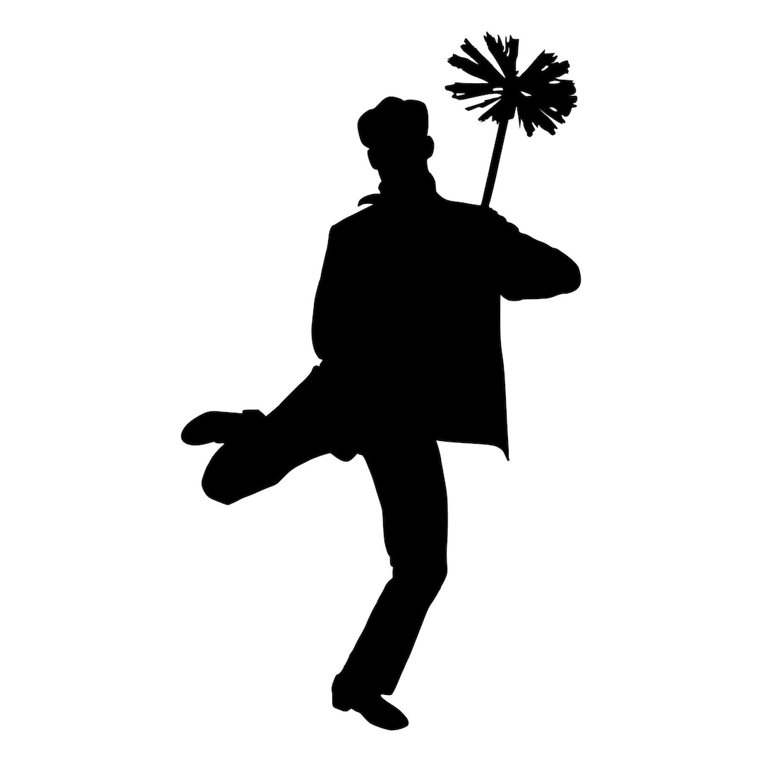 Bert From Mary Poppins Silhouette Vinyl Decal - Black, Red, Silver ...