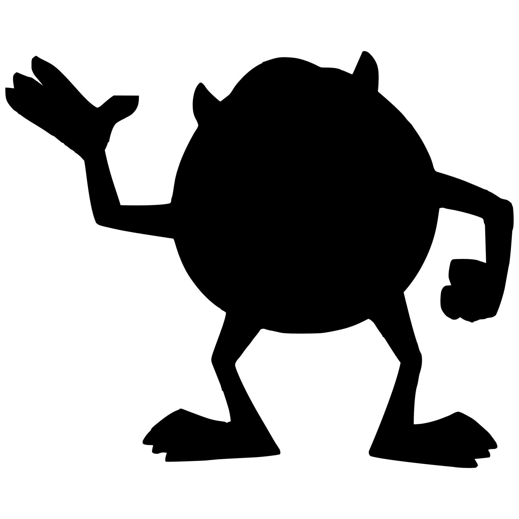 Monsters Inc Silhouet Disney Pixar Monsters, Inc. Character Silhouette